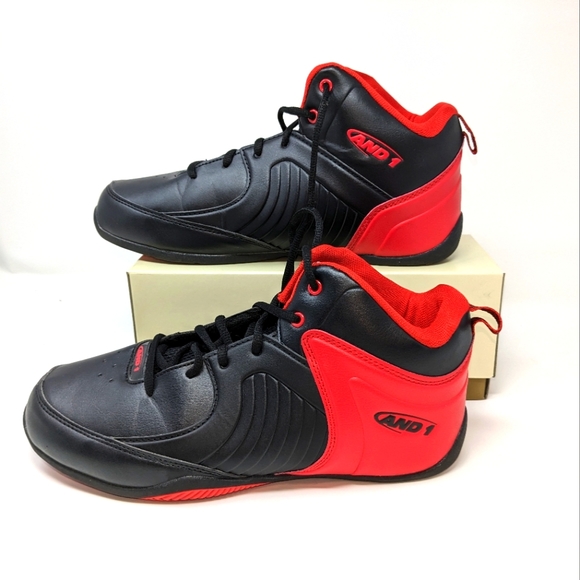 And1 | Shoes | And Tsunami Blackred Court Shoes Size 95preowned ...